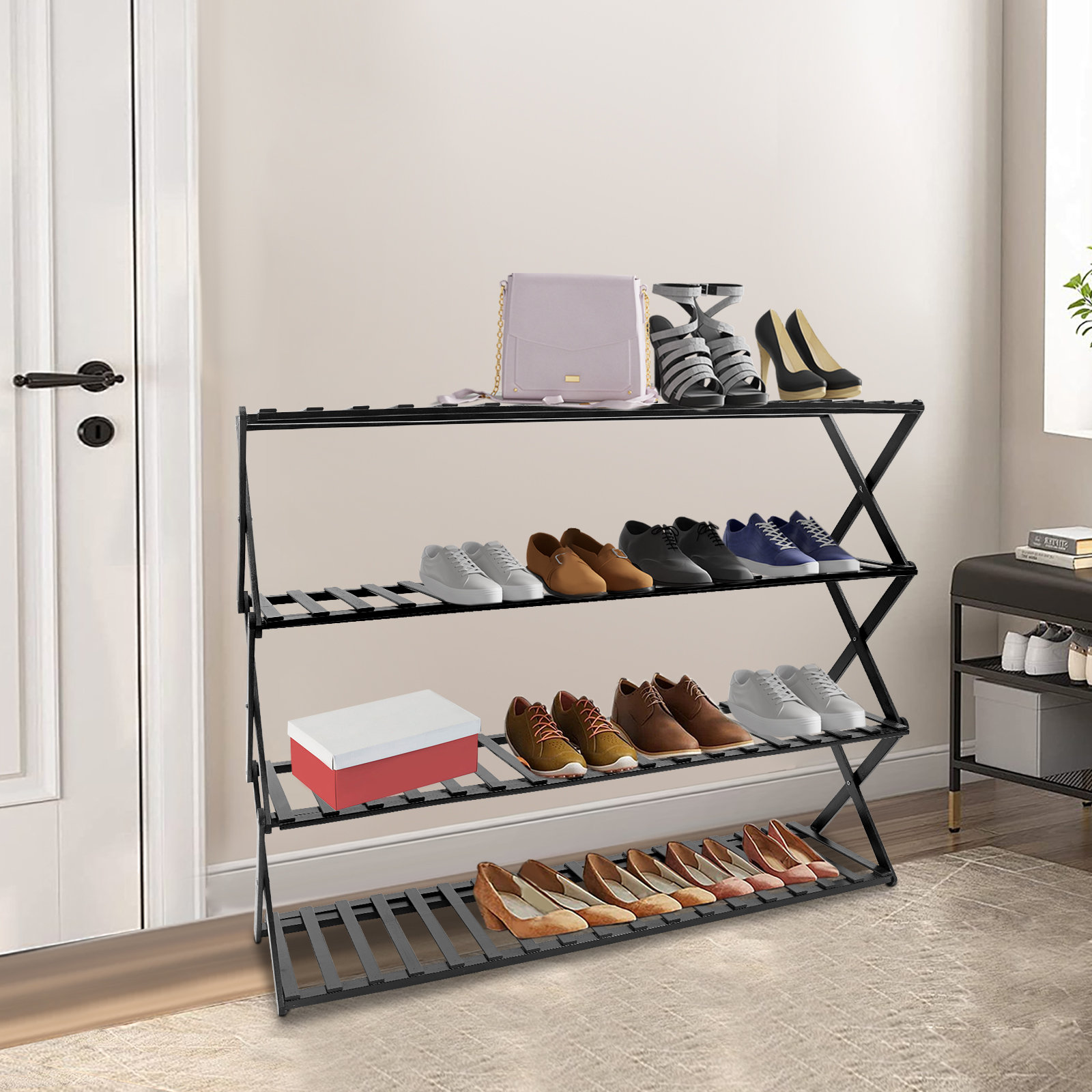 Rebrilliant 16 Pair Shoe Storage | Wayfair