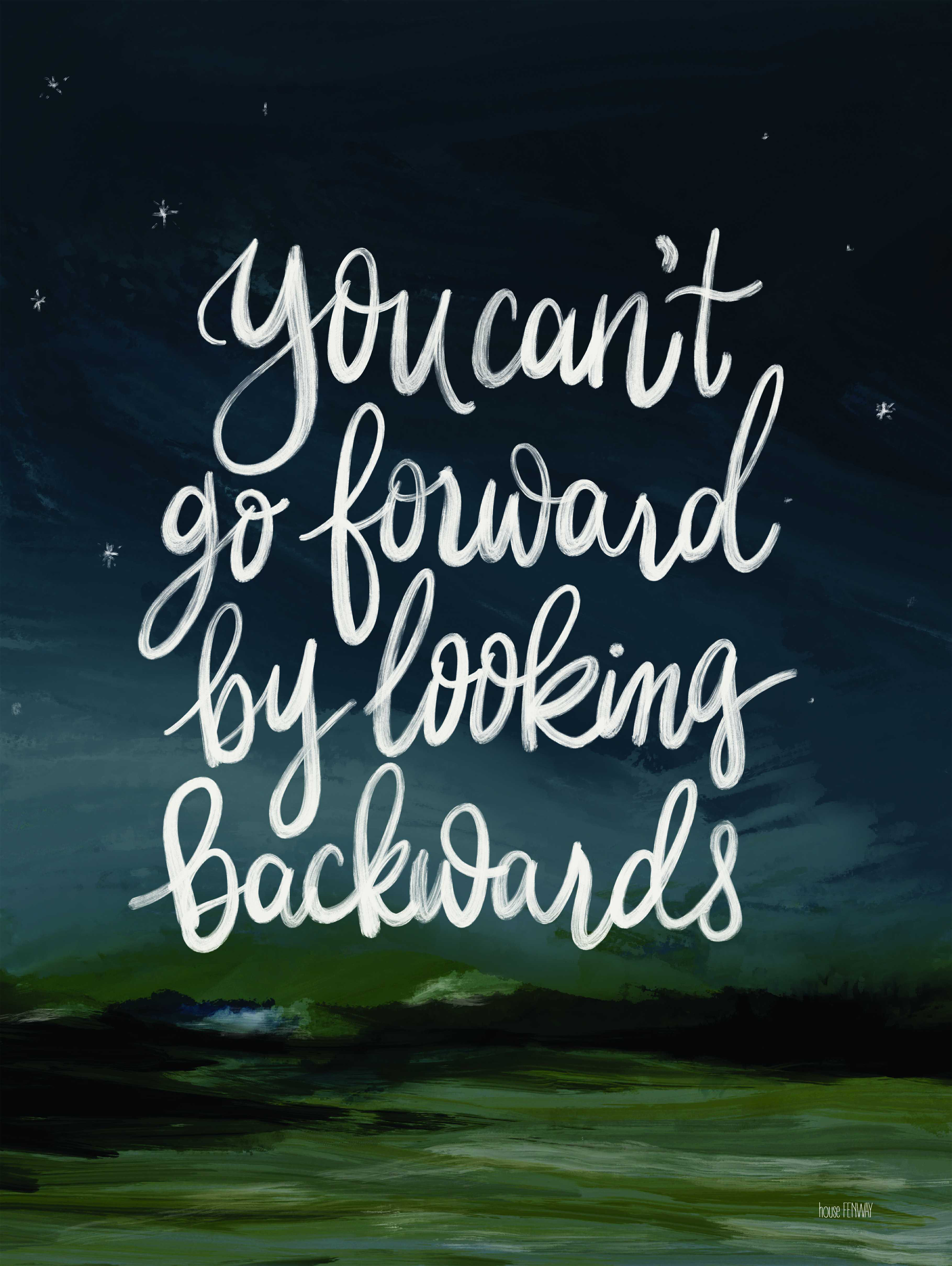 Trinx You Can't Go Forward by House Fenway - Wrapped Canvas Print ...