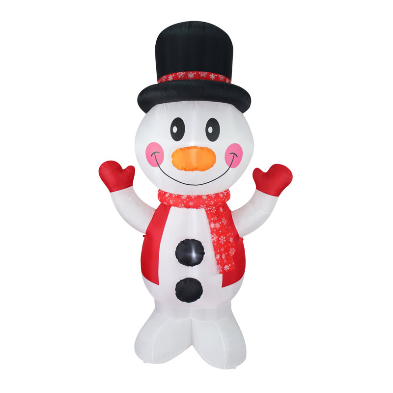 The Holiday Aisle® Bubble Head Snowman Inflatable | Wayfair
