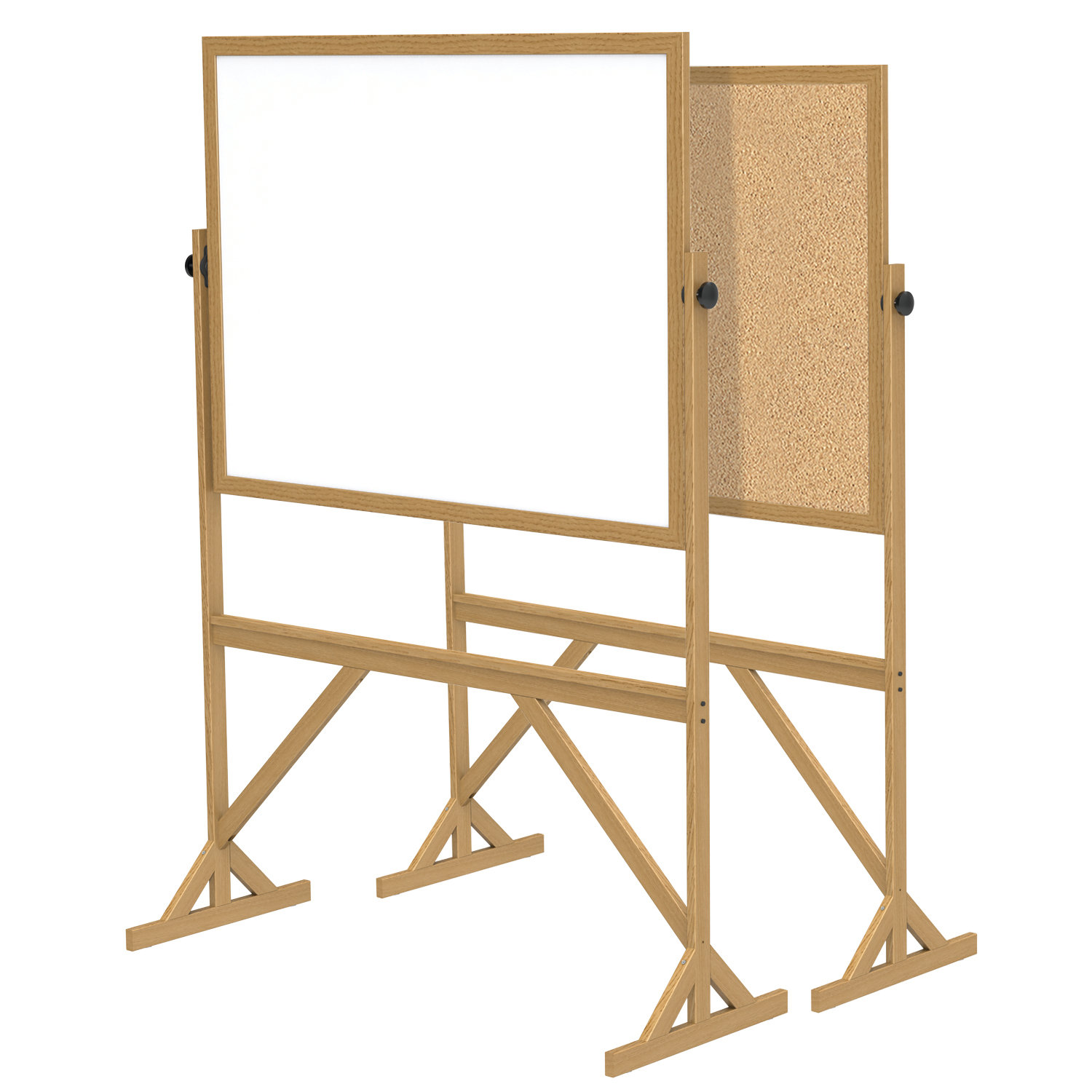 Ghent Free-Standing Combination Bulletin Board/Whiteboard, 72" x 96 ...