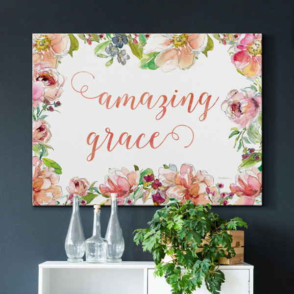 Trinx Amazing Grace Framed On Canvas Print | Wayfair