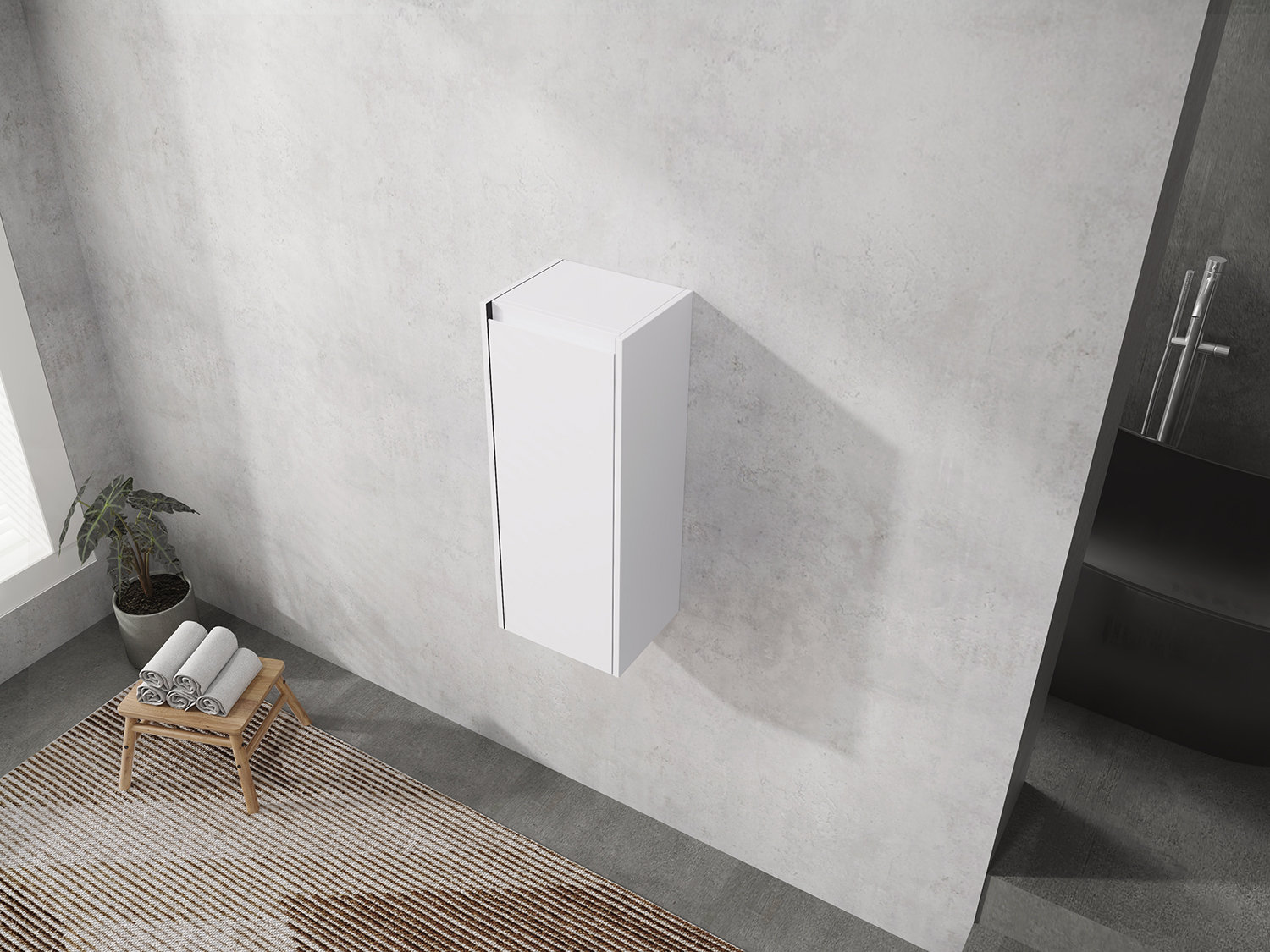 Latitude Run® Float Mounting Design Bathroom Side Cabinet | Wayfair