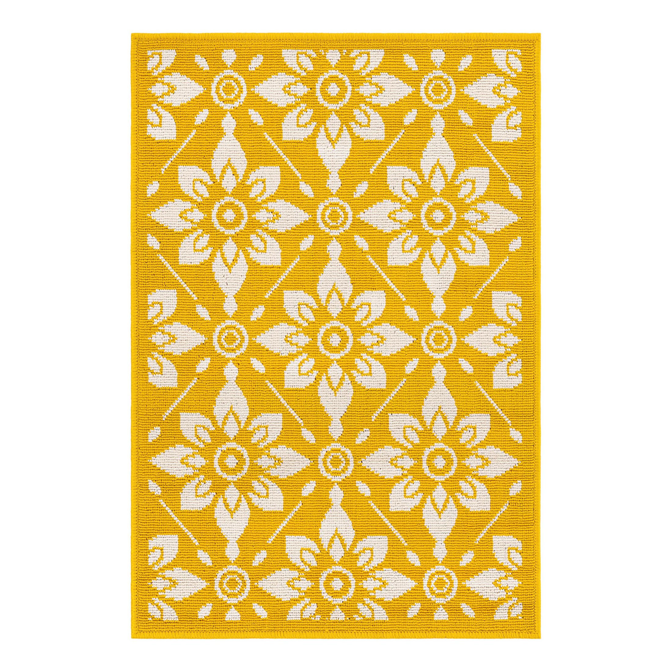 Unique Loom Trellis Floral Machine Made Power Loom Polypropylene ...