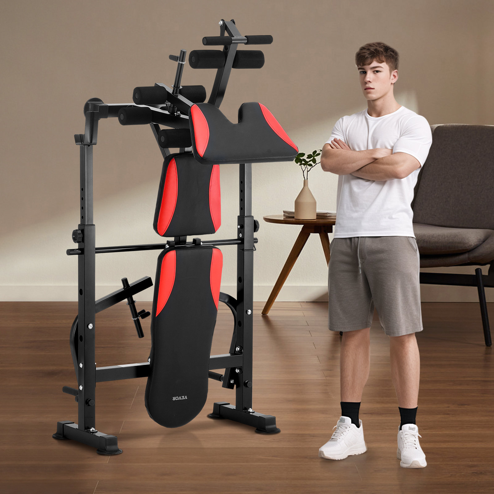 Latitude Run® Weight Bench Sit up Bench for Home Gym Strength Training ...