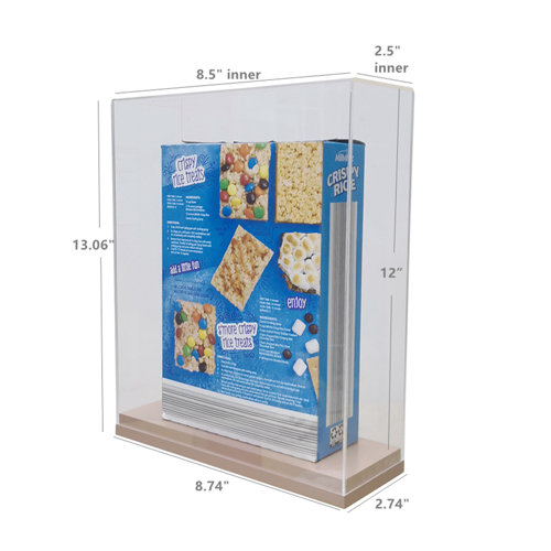 FixtureDisplays 8.5x2.5x12" Acrylic Cereal Box Display Trophy Figurine ...