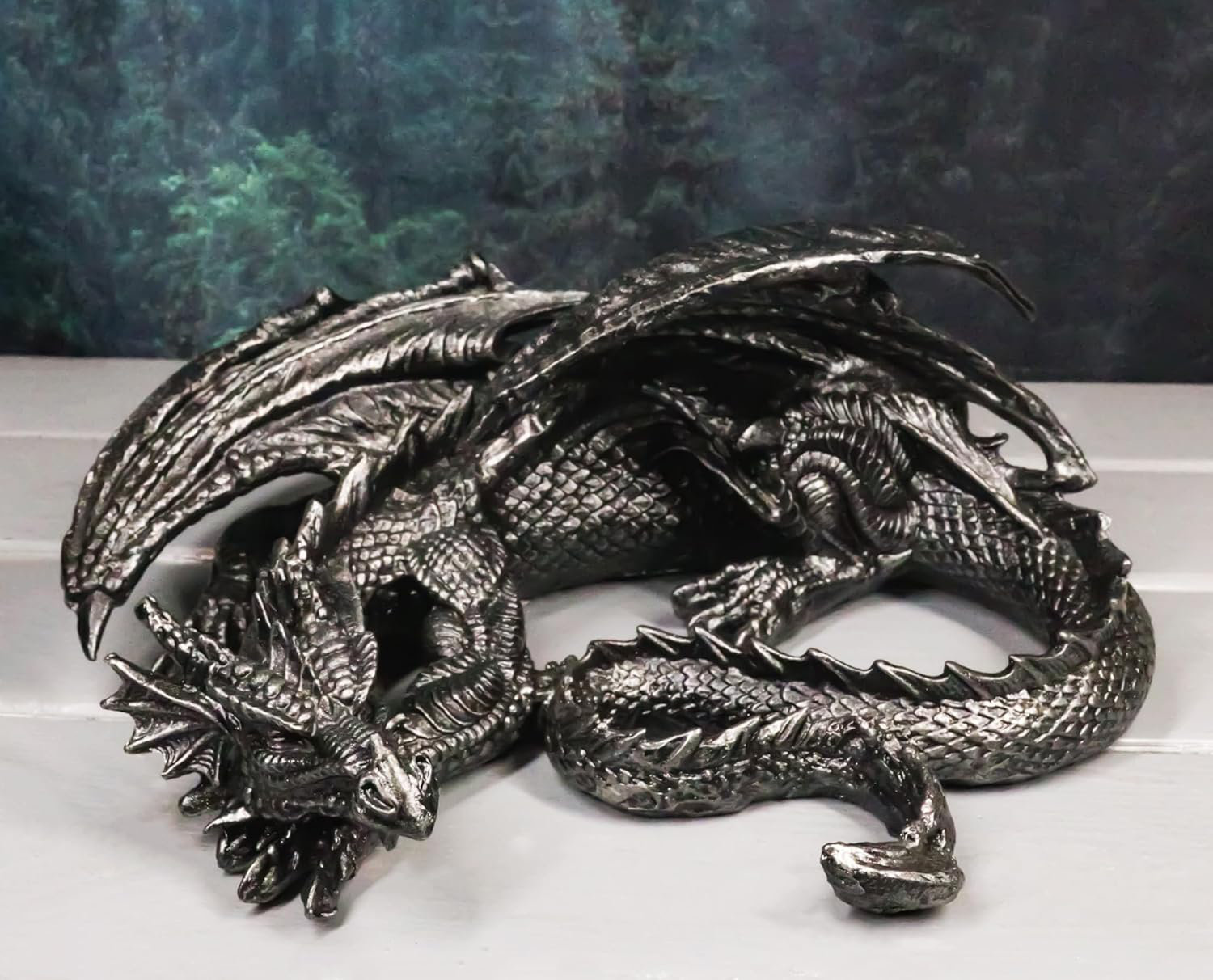 Trinx Medieval Fantasy Horned Soma Dragon At Repose Collectible ...