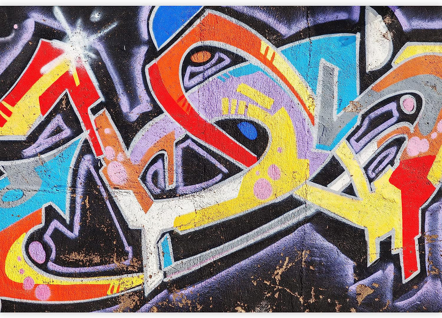 IDEA4WALL Vibrant Graffi Street Paint Simple and Mysterious Graffiti ...