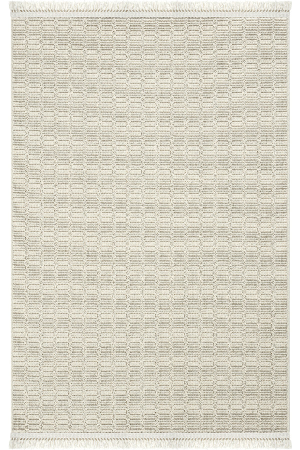 Hokku Designs Rattan Cream Rattan Textured Cut Rug | Wayfair