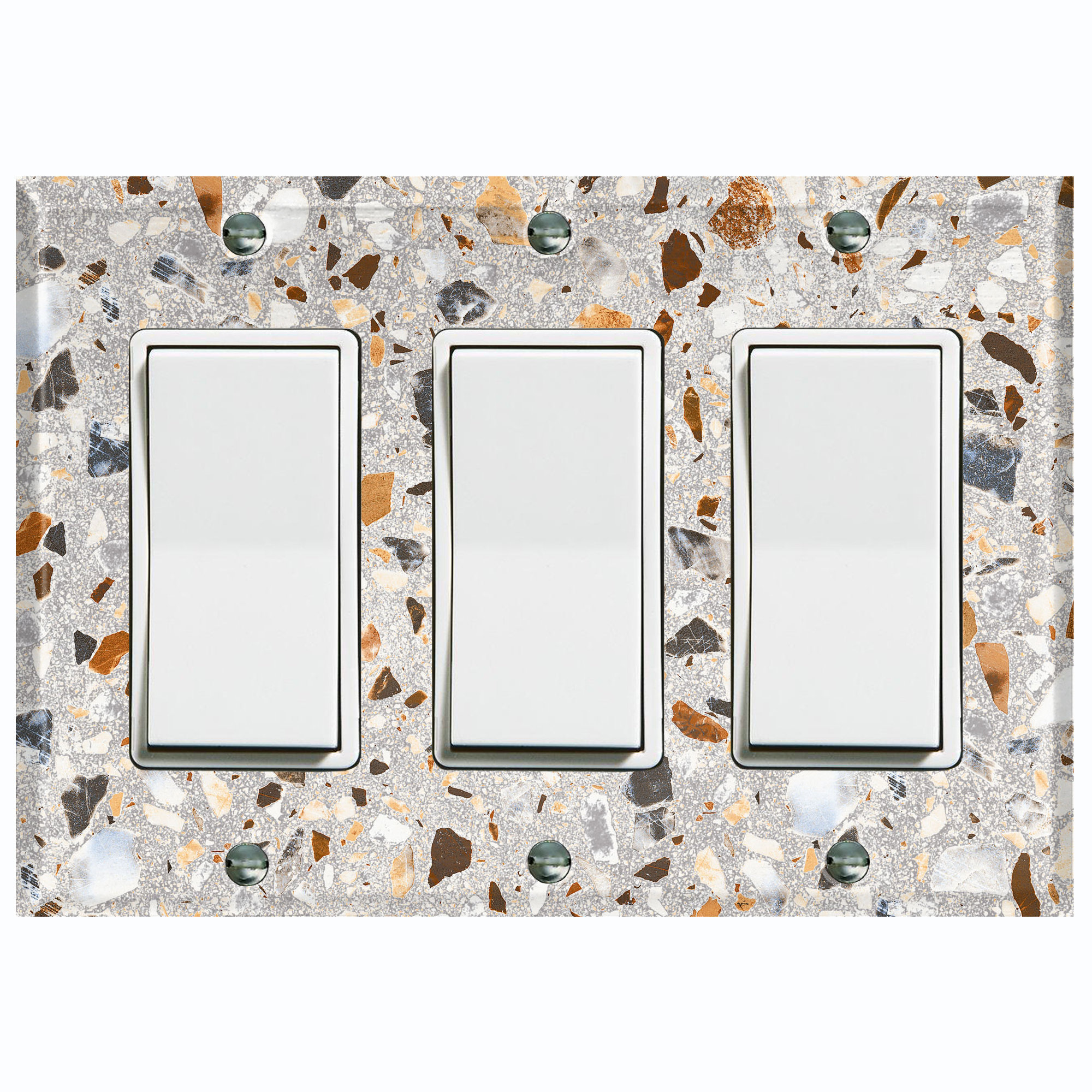 WorldAcc 3-Gang Toggle Light Switch Wall Plate | Wayfair