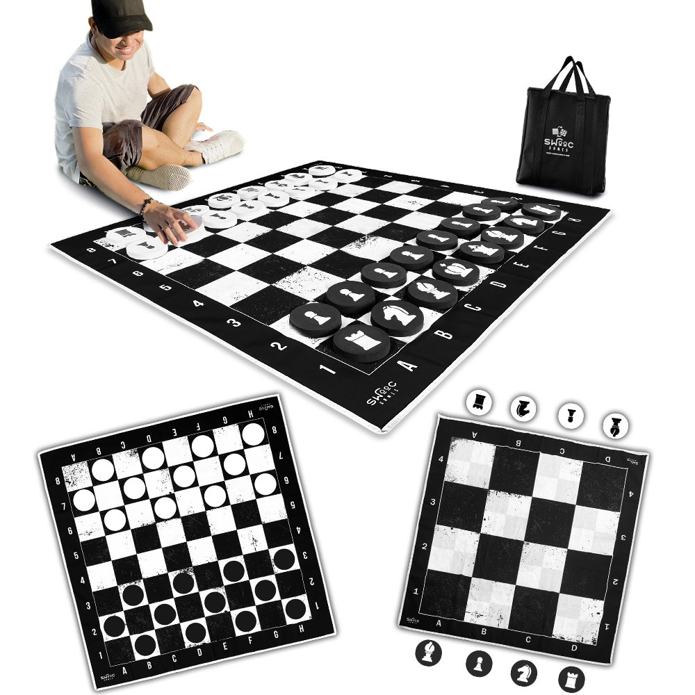 SWOOC Giant Checkers, Chess, & Chess Tac Toe Game - Wayfair Canada