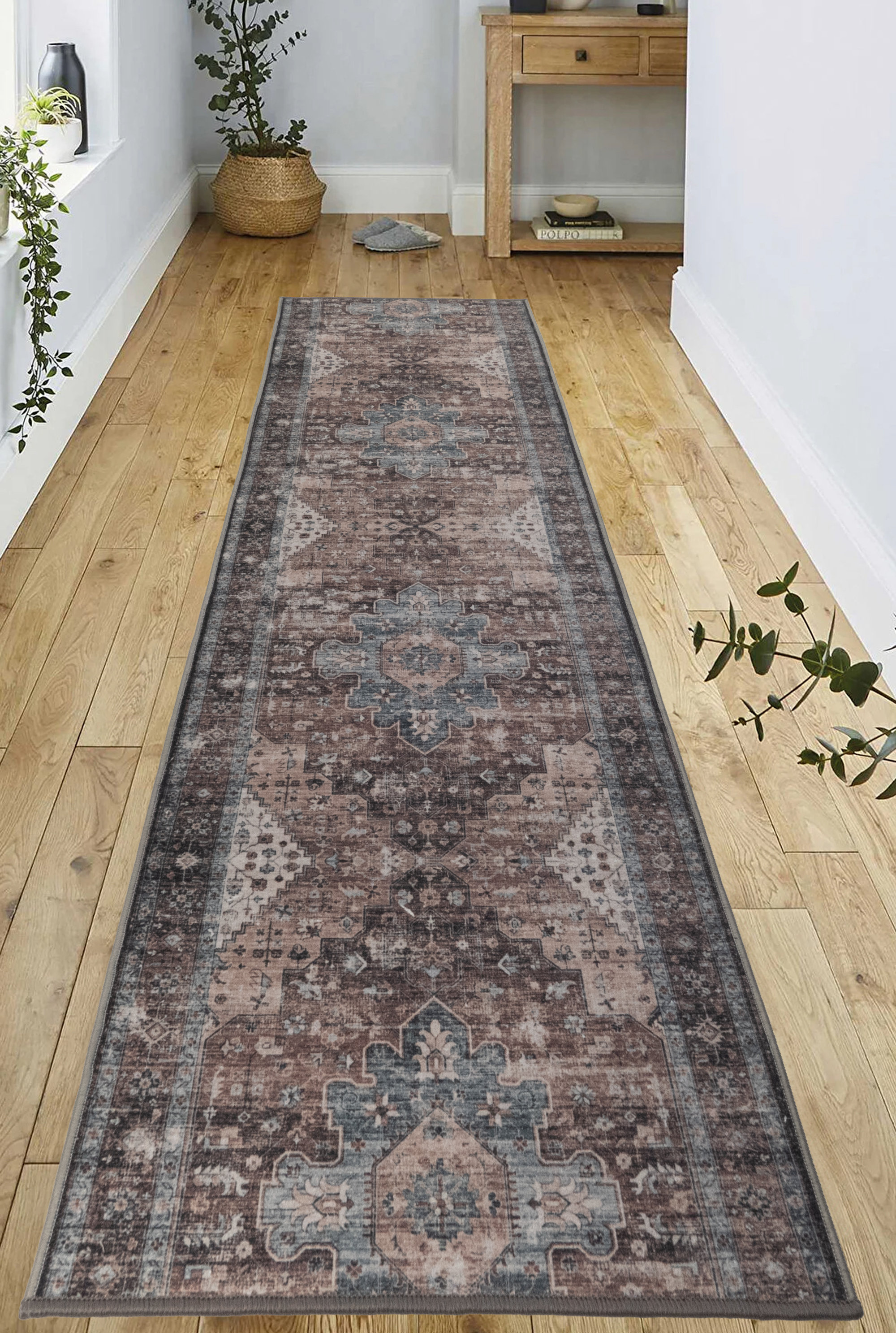 Purhome Washable Non Slip Latex Infused Natural Cotton Backing Persian ...