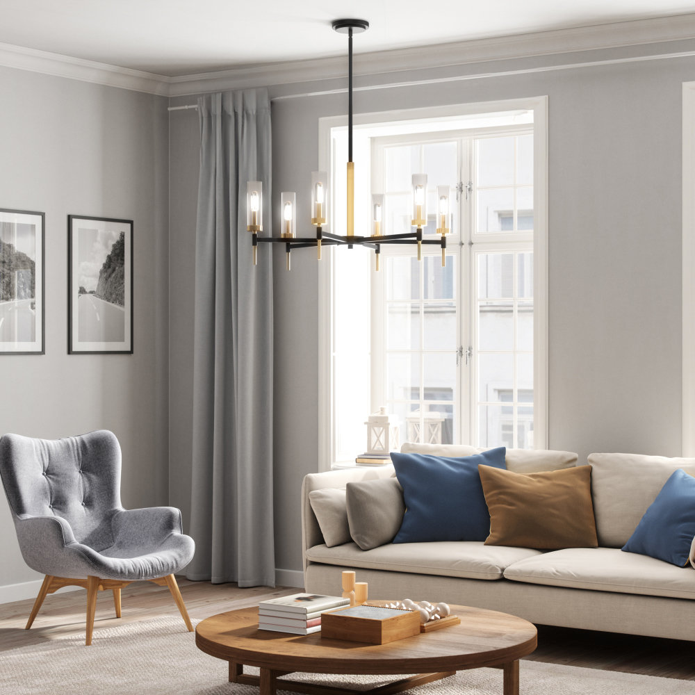 SKYX Platforms Anston 6-Light 26” Wide Chandelier Light with Clear ...