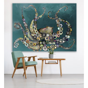 Breakwater Bay " Octopus In The Deep Teal Sea " by Eli Halpin on Canvas ...