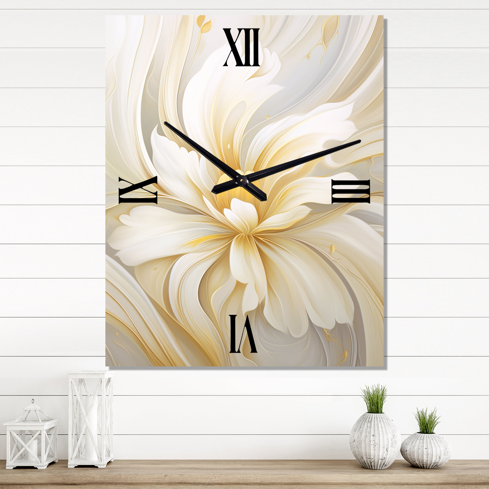 Design Art Dreamy White Digital Spring Flowers - Fractals Very Large ...