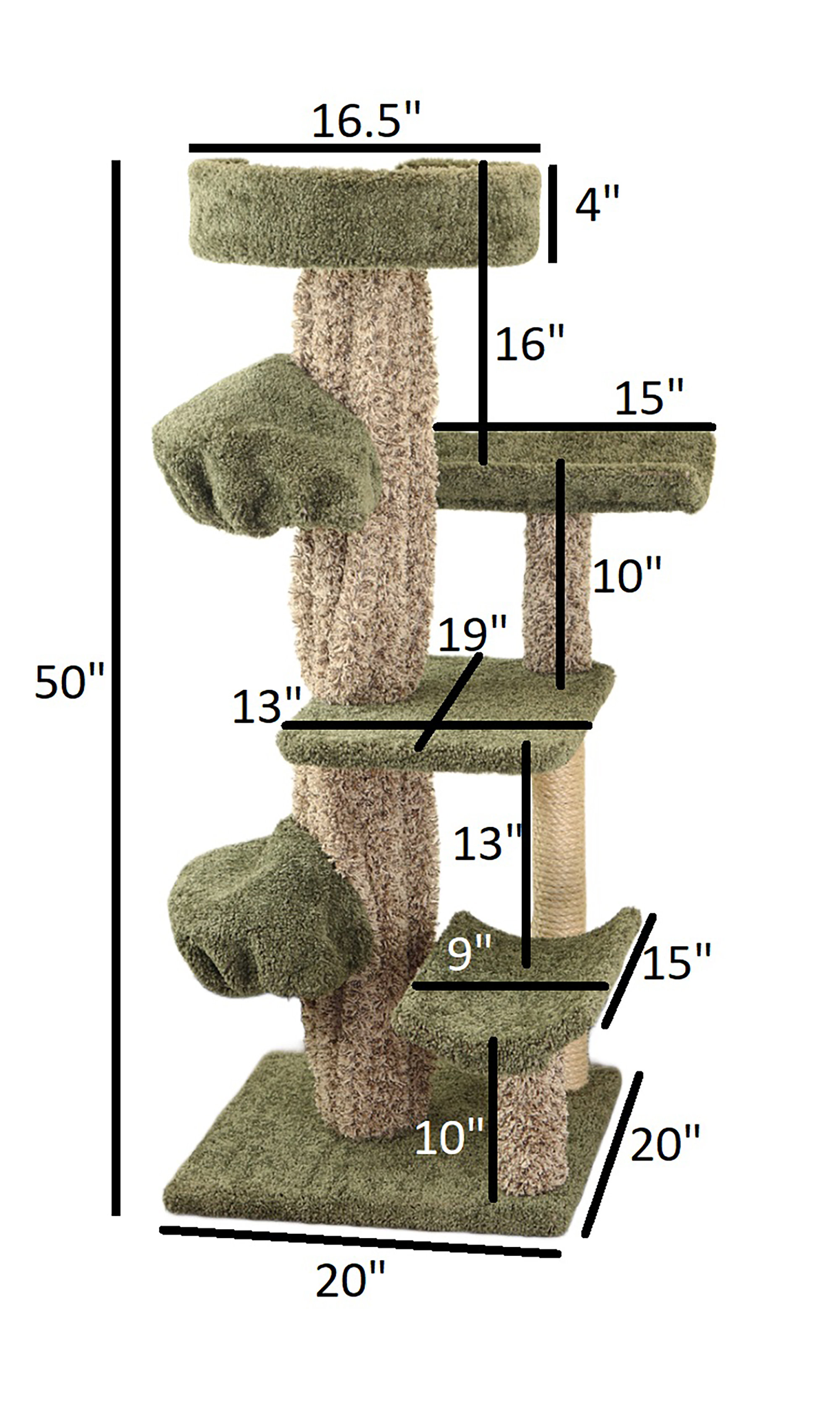 New Cat Condos 50" Cat Tree & Reviews | Wayfair