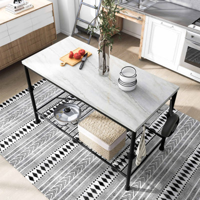 Lark Manor Allisun Marble Kitchen Island | Wayfair