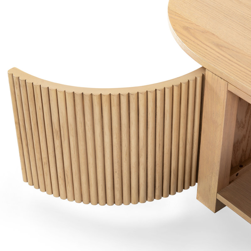 Joss & Main Christy Reeded Oval Coffee Table & Reviews | Joss & Main