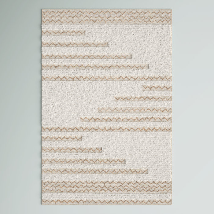 Steelside™ Kristina Flatweave Wool Chevron Rug & Reviews | Wayfair