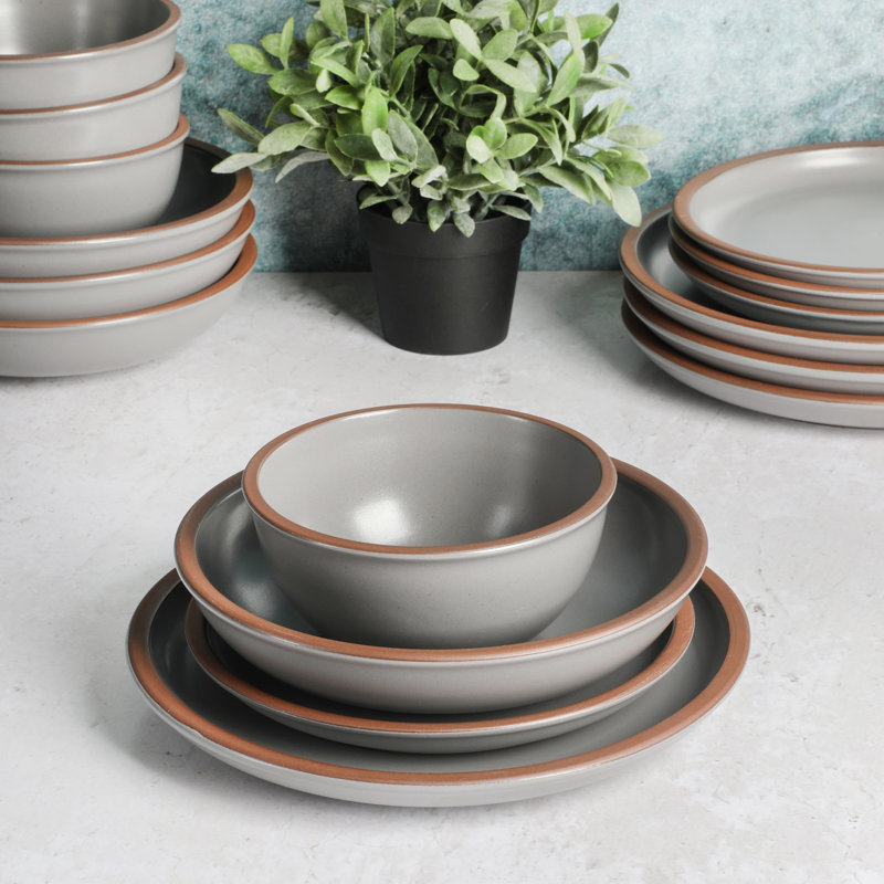 Gibson Soho Lounge Lagos Coupe Dinnerware Set, Service For 4 (16Pc ...