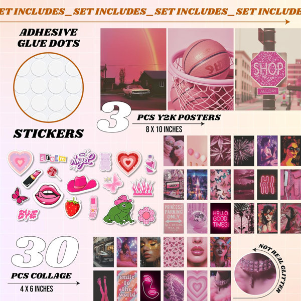Grovelane Y2k Wall Collage Kit For Teen Girls Dorm Bedroom Decoration ...
