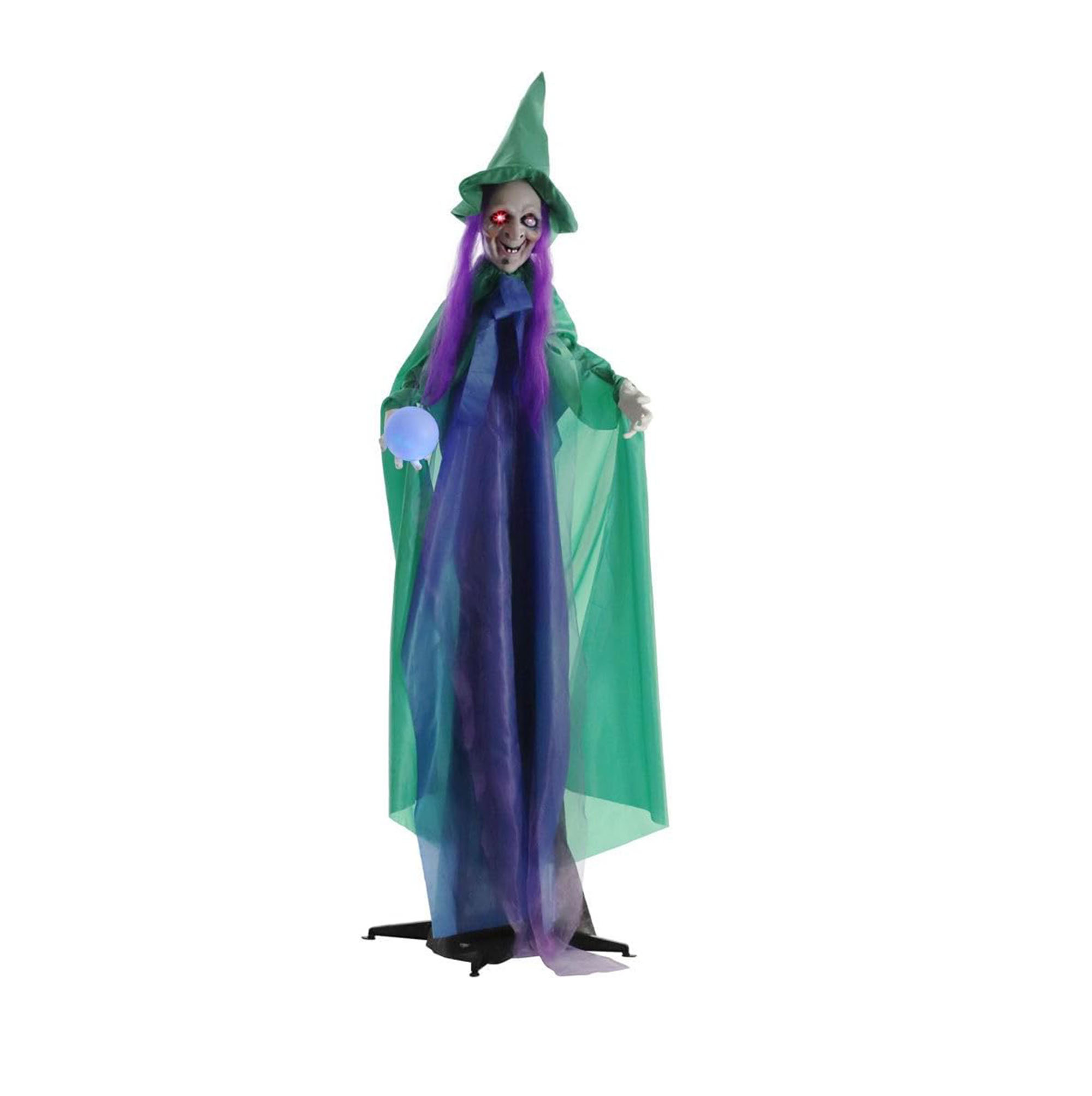 Bloomsbury Market Talking Fortune Teller Witch Halloween Animatronic ...