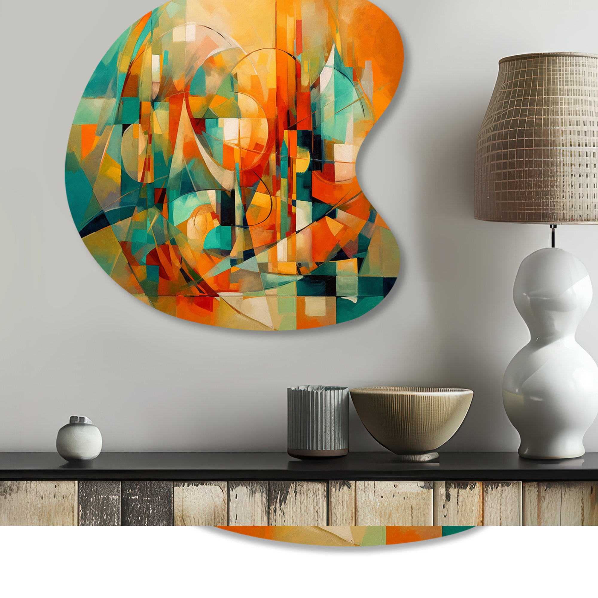 Ivy Bronx Abstracting The Cubist Form IV - Abstract Cubism Drop Shape ...