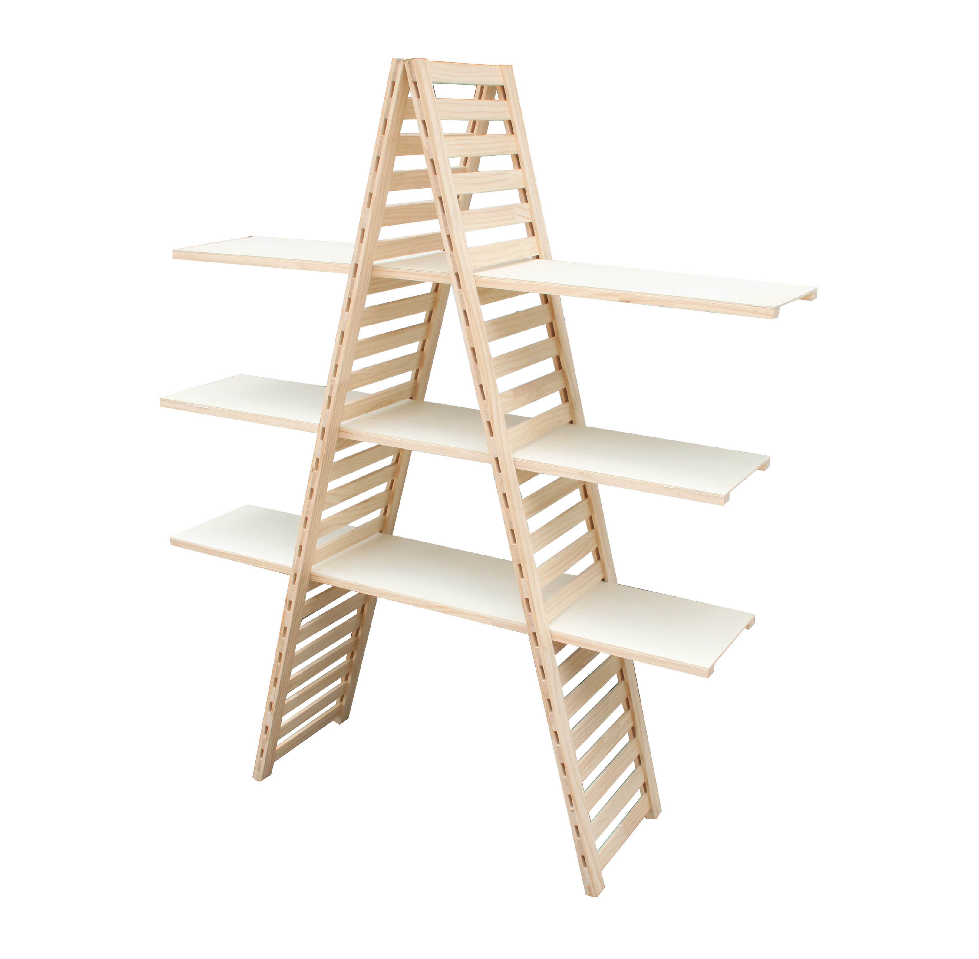 Rebrilliant Leisha 45.6"W X 57"H X 13"D Wooden Retail Shelving Unit W ...