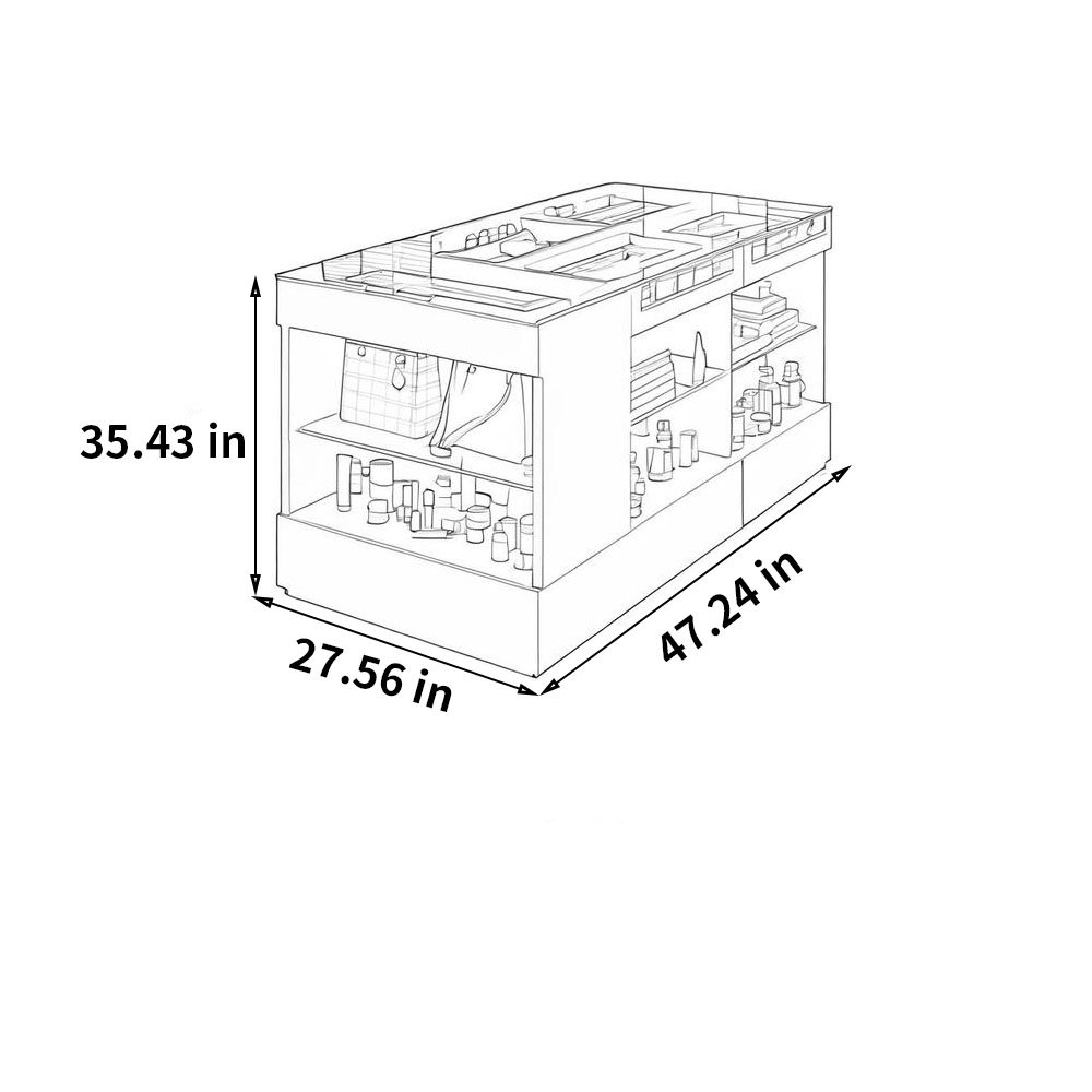 parkerlees Premium Island Jewelry Storage Display Cabinet | Wayfair