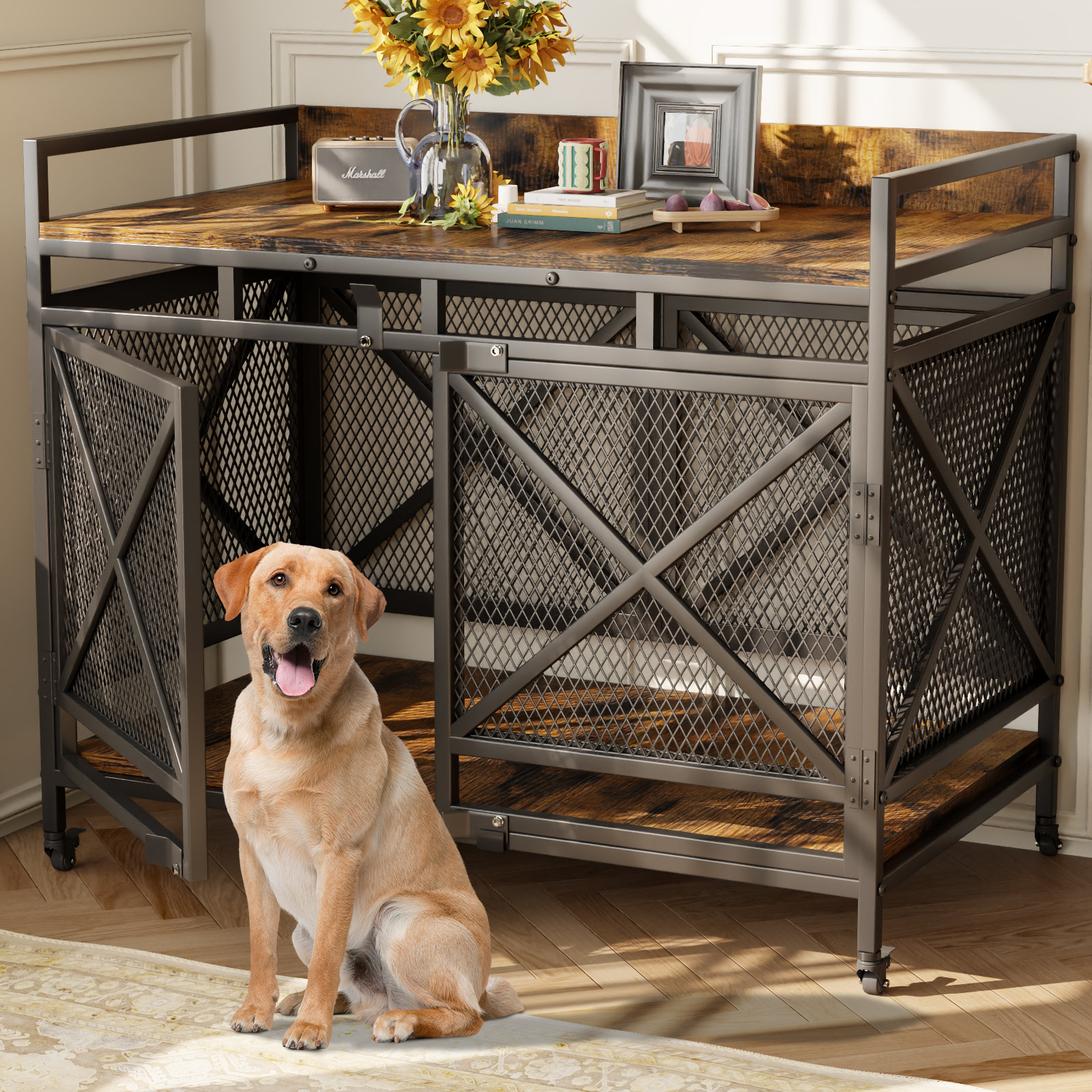 Tucker Murphy Pet™ 48 Inch Large Dog Crate Furniture,Heavy - Duty ...