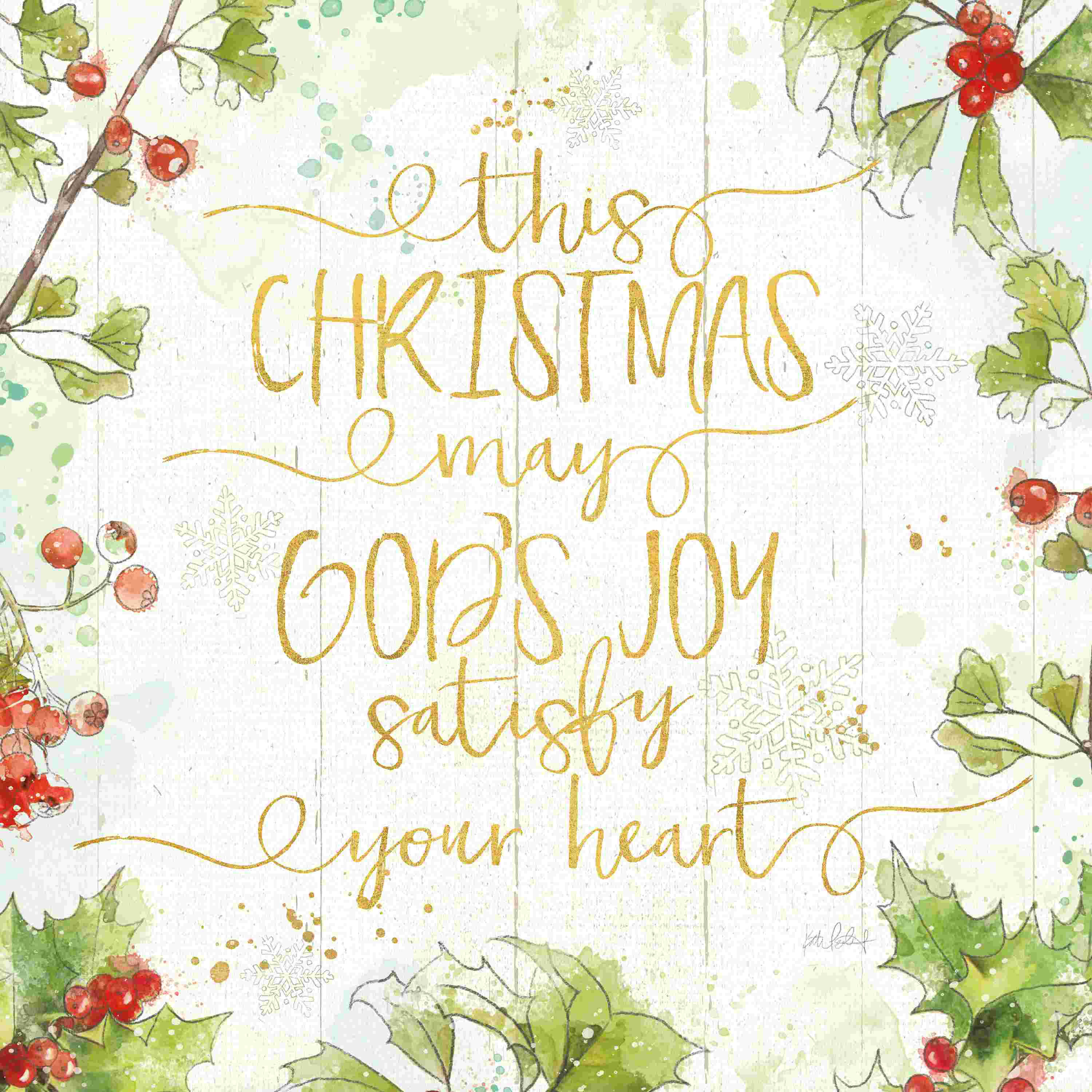 The Holiday Aisle® Christmas Sentiments III Gold On Wood | Wayfair