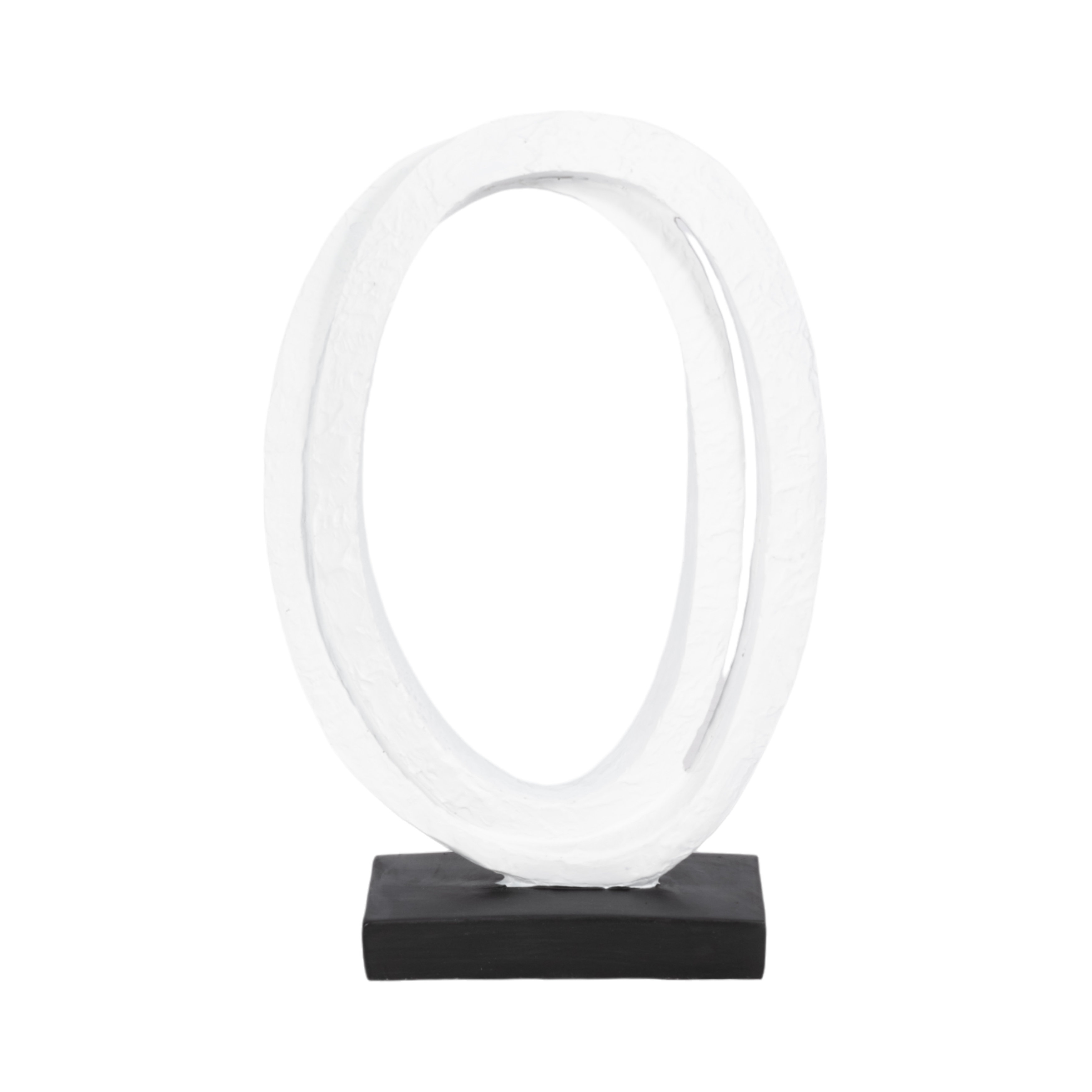 Wrought Studio™ Polyresin 11-Inch Oval Loops Sculpture in White with ...