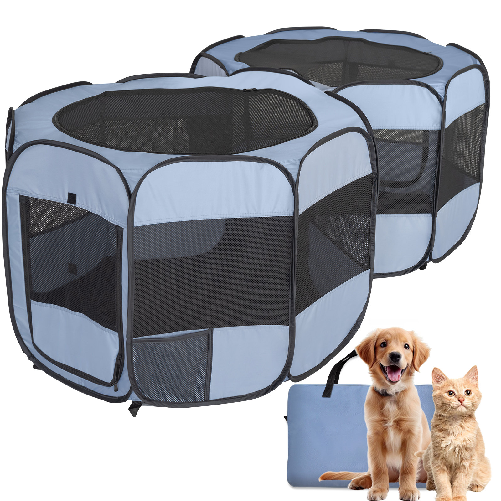 Tucker Murphy Pet™ Dog Crate Dog Kennel,Twin Pop Up Pet Playpen ...