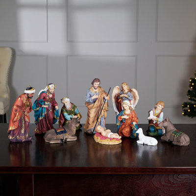 The Holiday Aisle® 11 Piece Nativity Figurine Set | Wayfair