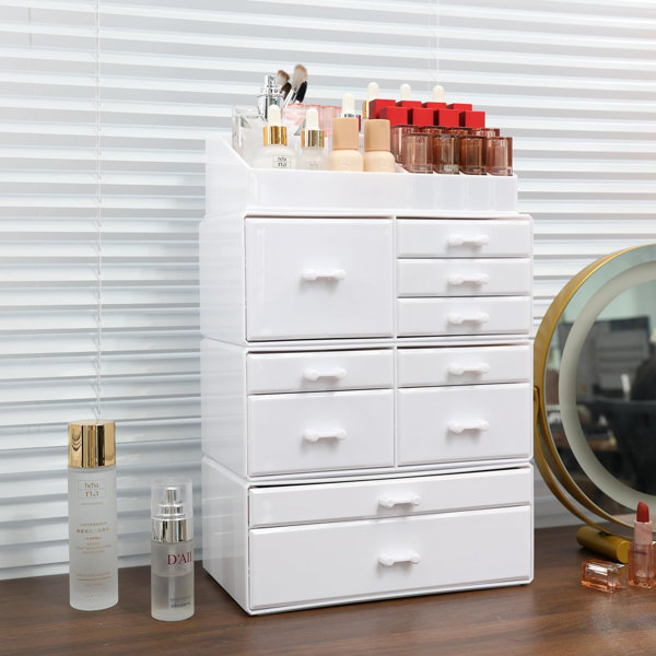 Hokku Designs Stackable Makeup Organizer - 10 Drawer Cosmetic Storage ...