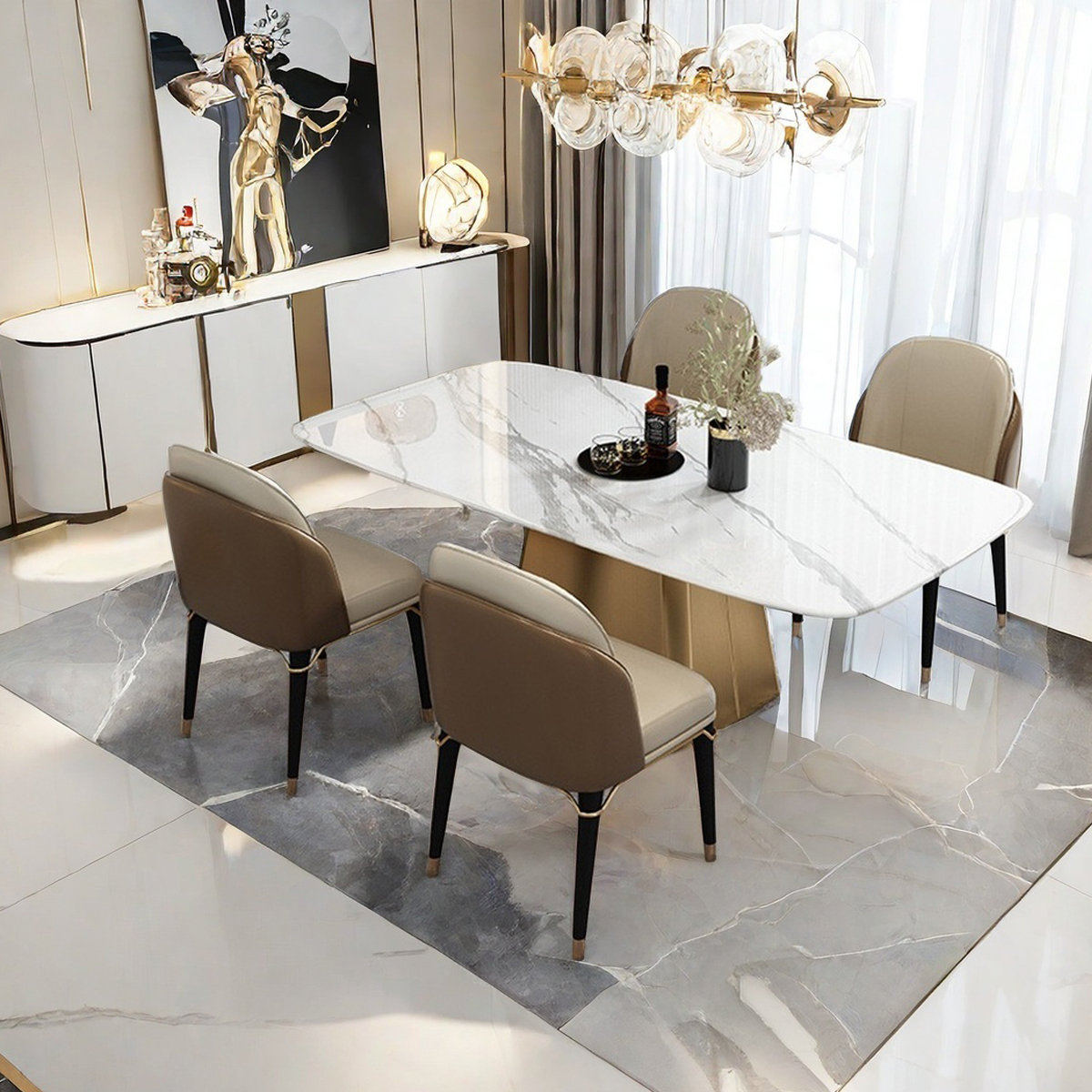 MRzenghong Modern Rock Dining Table | Wayfair