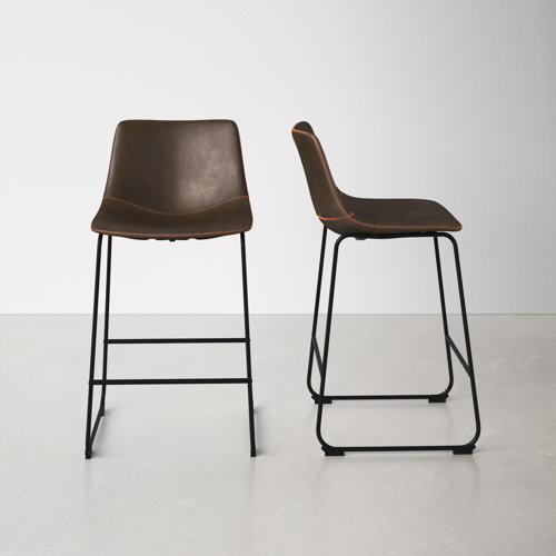 Modern Leather Bar Stools + Counter Stools | AllModern
