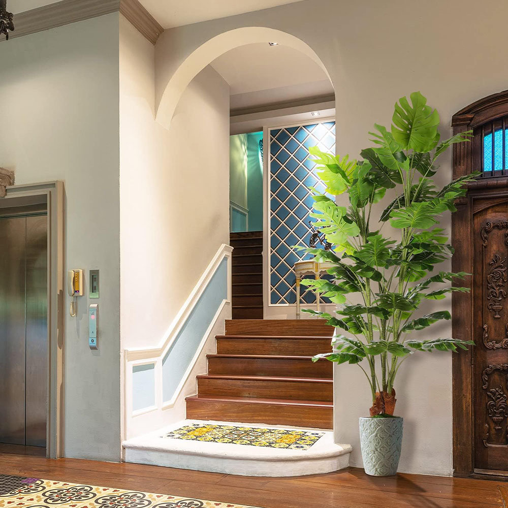 Primrue Artificial Monstera Deliciosa Tree , Fake Tropical Split Leaf ...