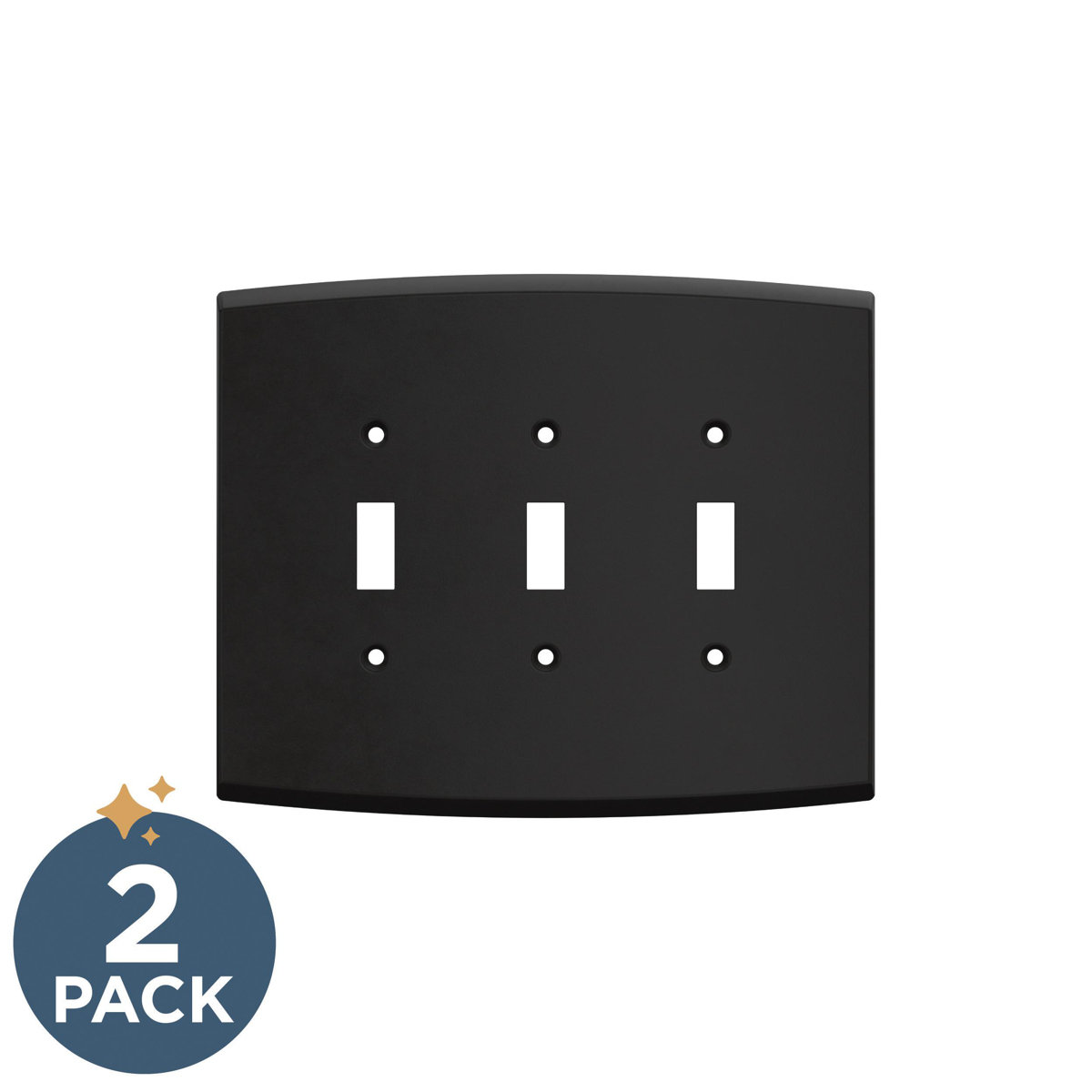 Franklin Brass Soft Arch 3-Gang Oversized Light Switch/Toggle Cover ...