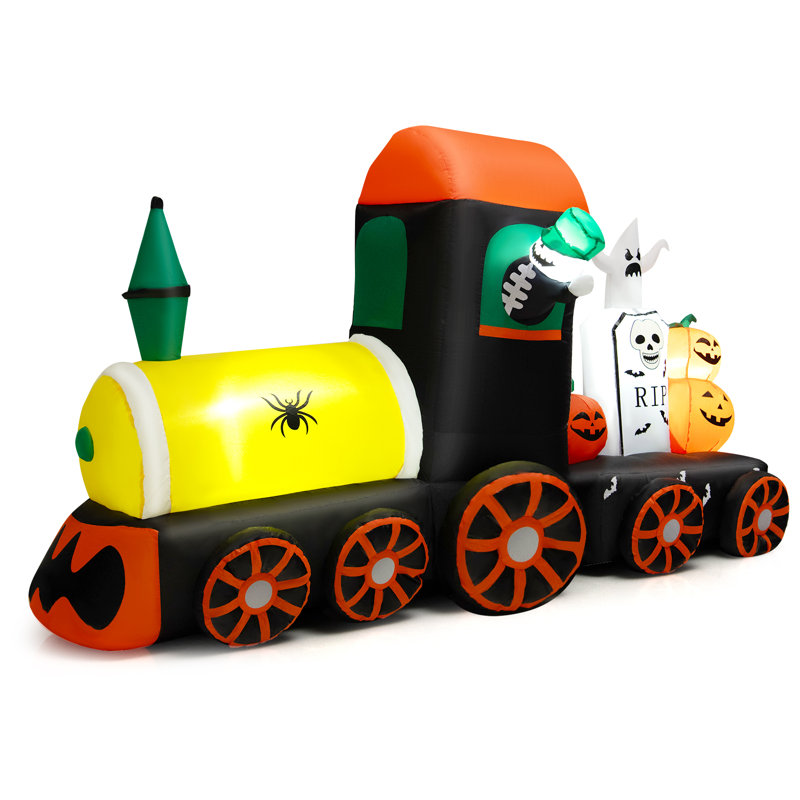 The Holiday Aisle® 8'' Long Inflatable Halloween Train Blow Up ...