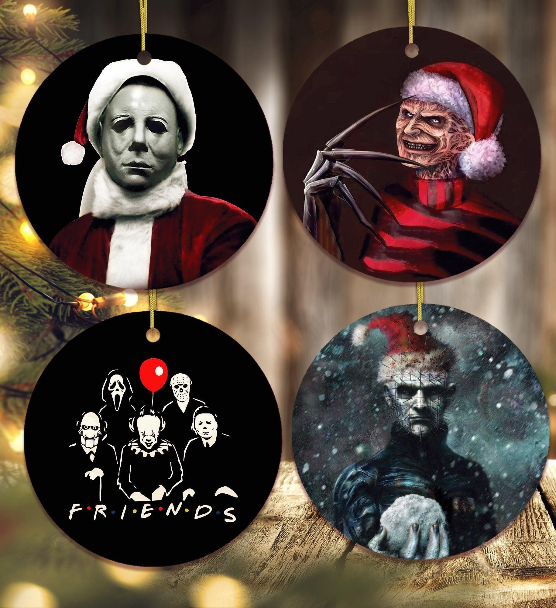 The Holiday Aisle® Horror Movie Ornament Bundle | Wayfair