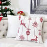 One Allium Way® White Christmas Throw Pillow 20x20 with Red Embroidered ...