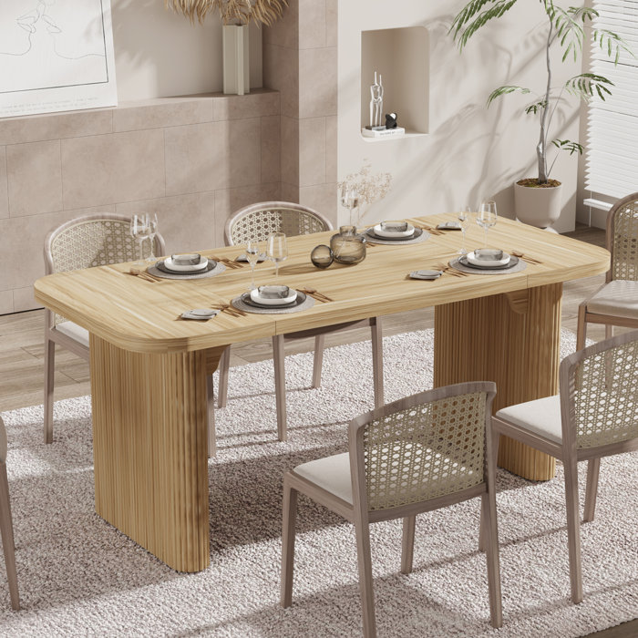 George Oliver Johen 62.99'' L x 31.5'' W Rectangular Dining Table with ...