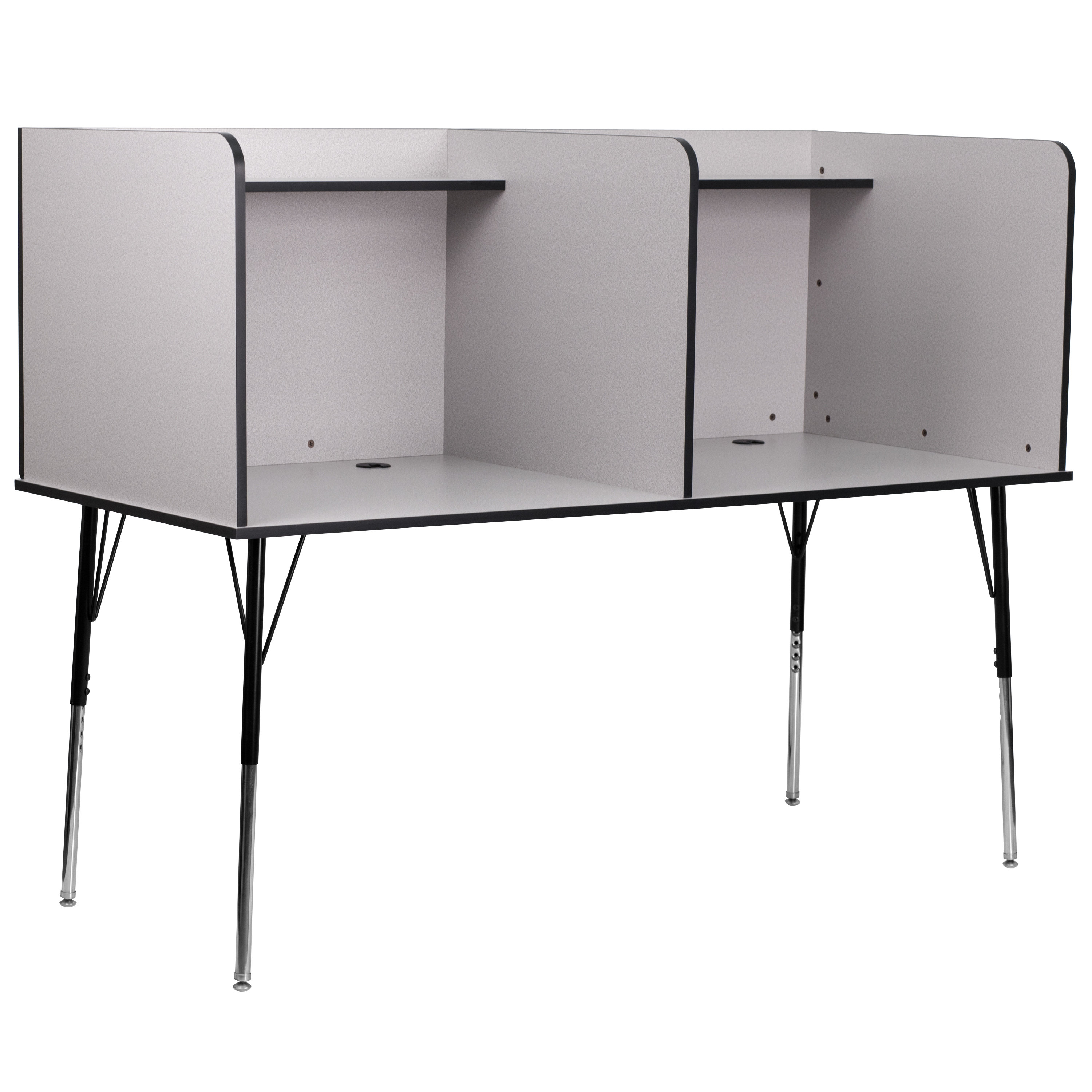 Flash Furniture Manufactured Wood Adjustable Height Study Carrel ...