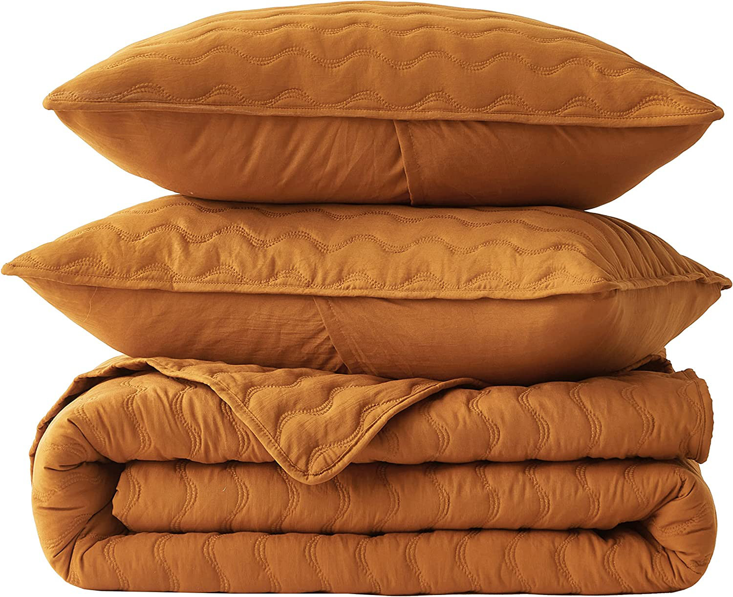 Chezmoi Collection Destiny 3-Piece Washed Microfiber Quilt Set ...