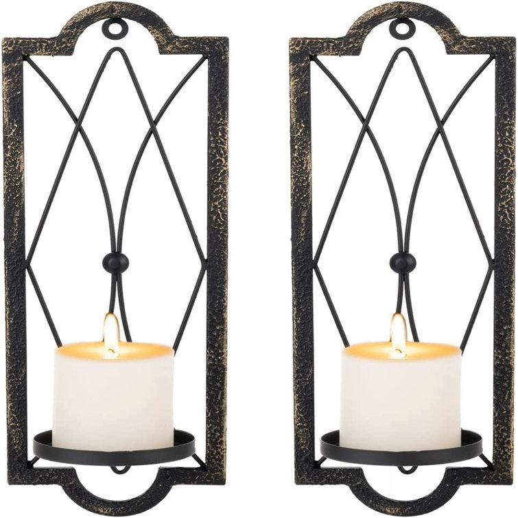 Marlow Home Co. 2 Piece Metal Wall Candelabra Set | Wayfair.co.uk