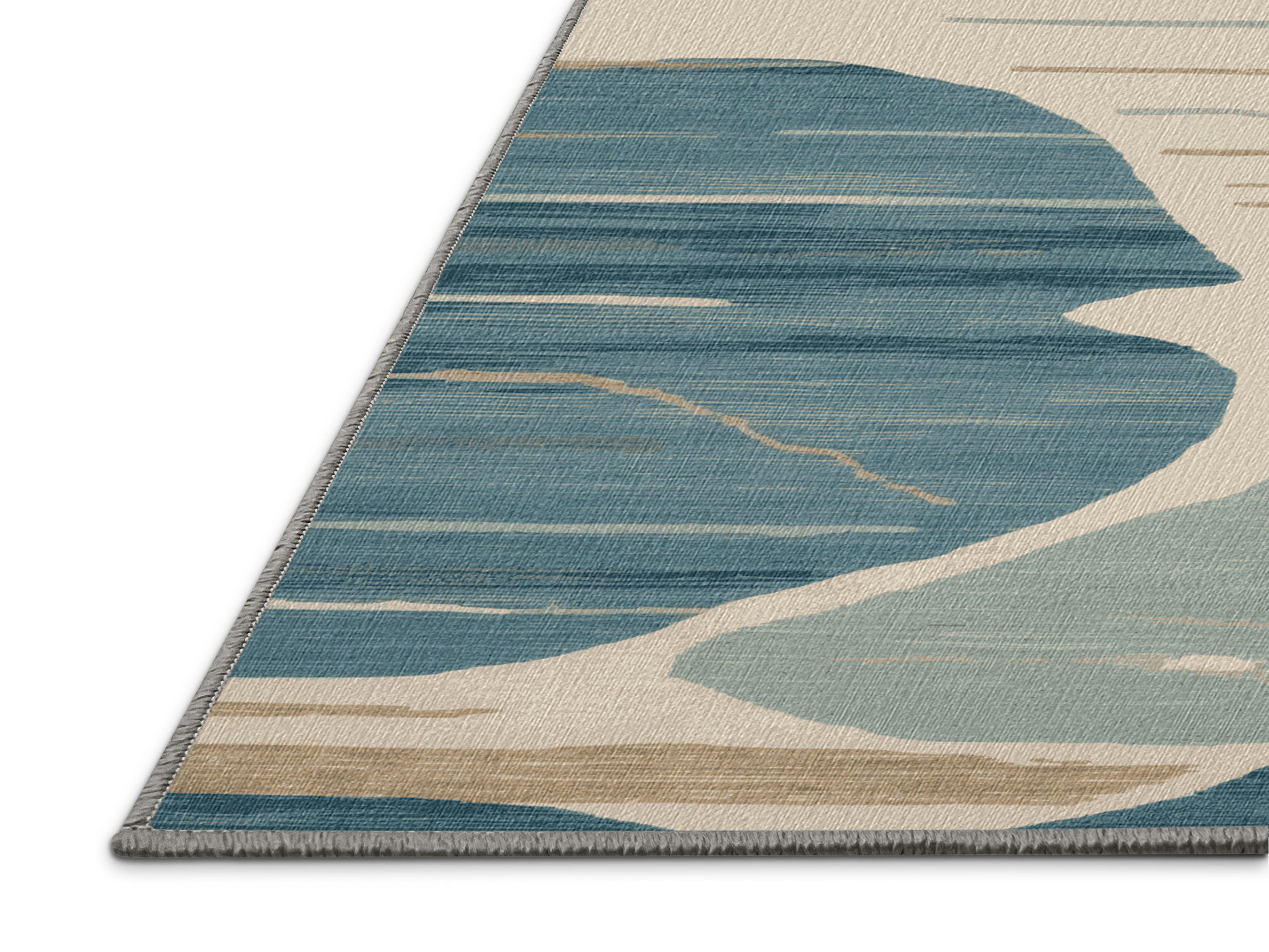 Rosecliff Heights Washable Coastal Abstract Elite Coastal Area Rug ...