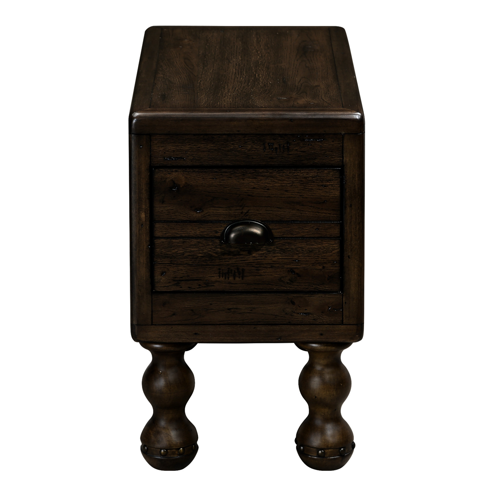 huibaoxiang -Colored Solid Wood Side Table With Drawer, Vintage Appeal ...