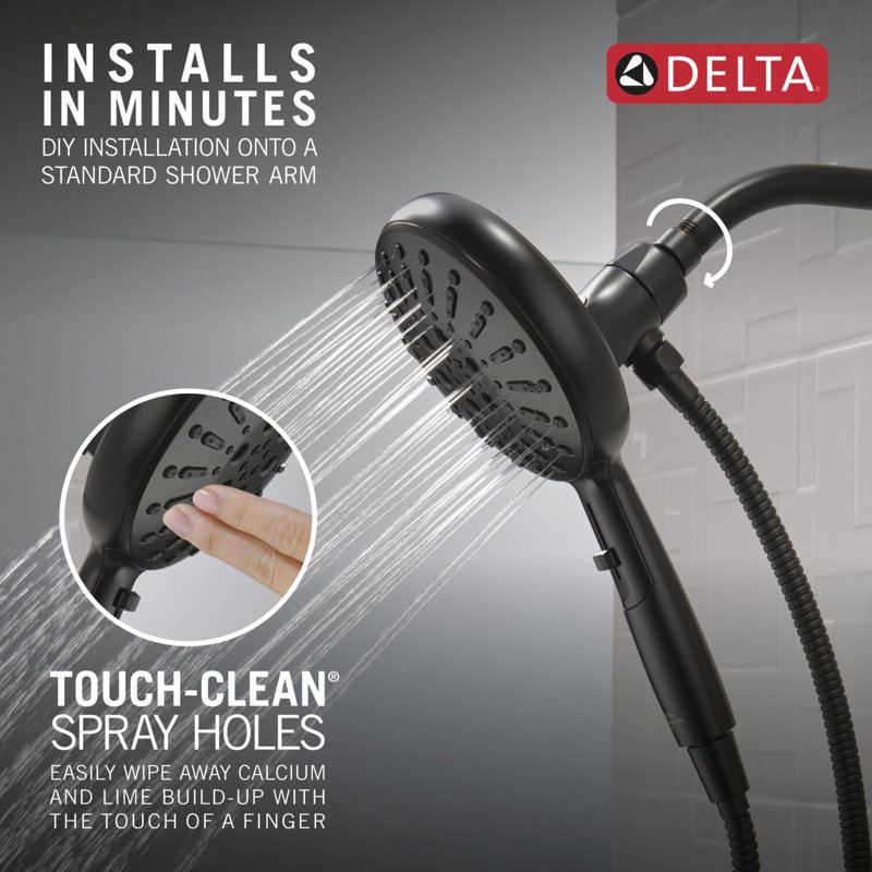 Delta SureDock 7-Spray Magnetic Shower Head, High Pressure Handheld ...