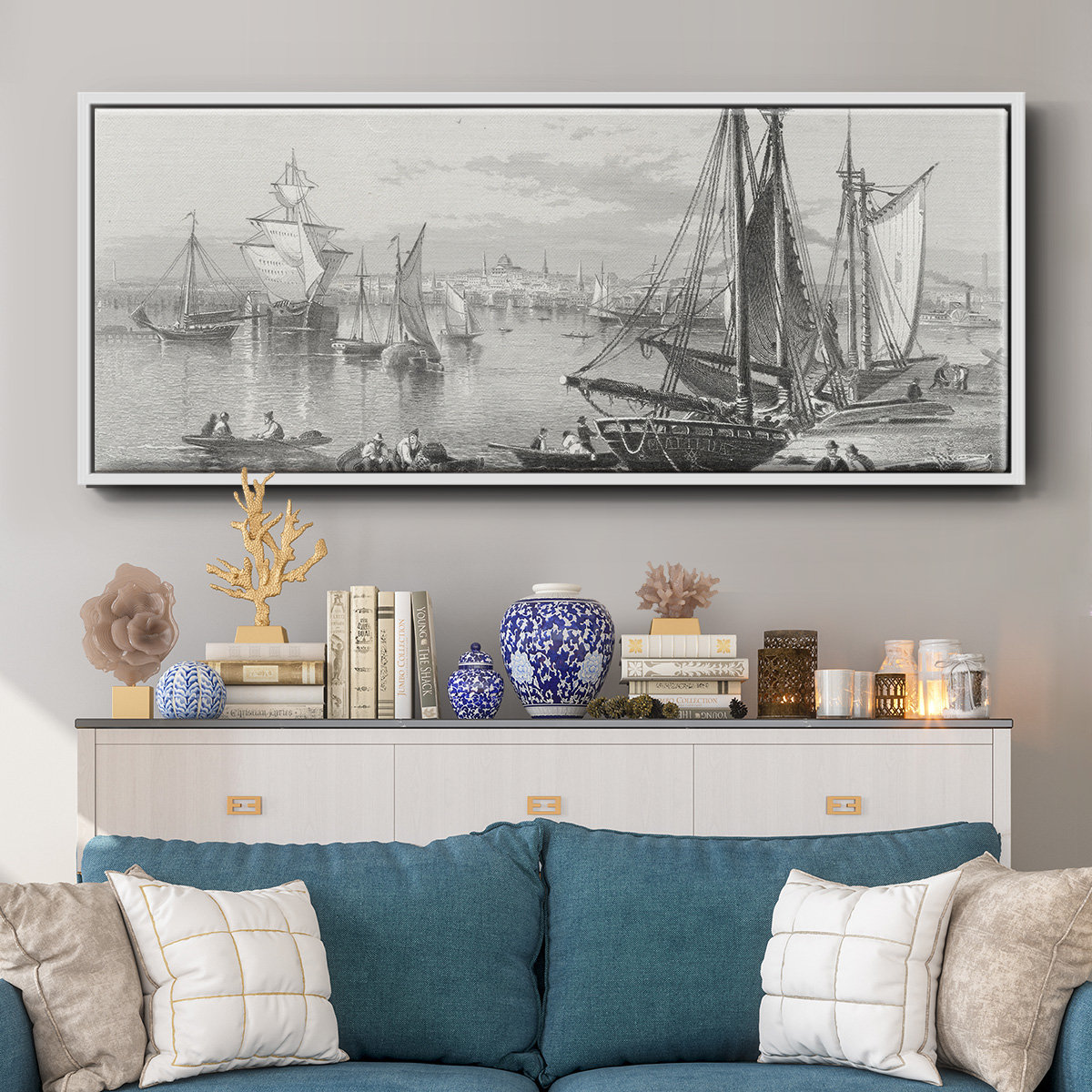 Wexford Home City of Boston- Framed Canvas | Wayfair
