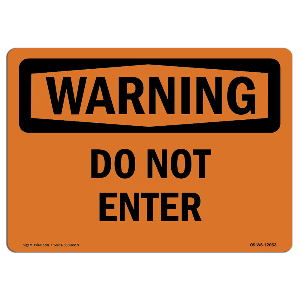 SignMission Osha Warning Sign - Do Not Enter | Wayfair